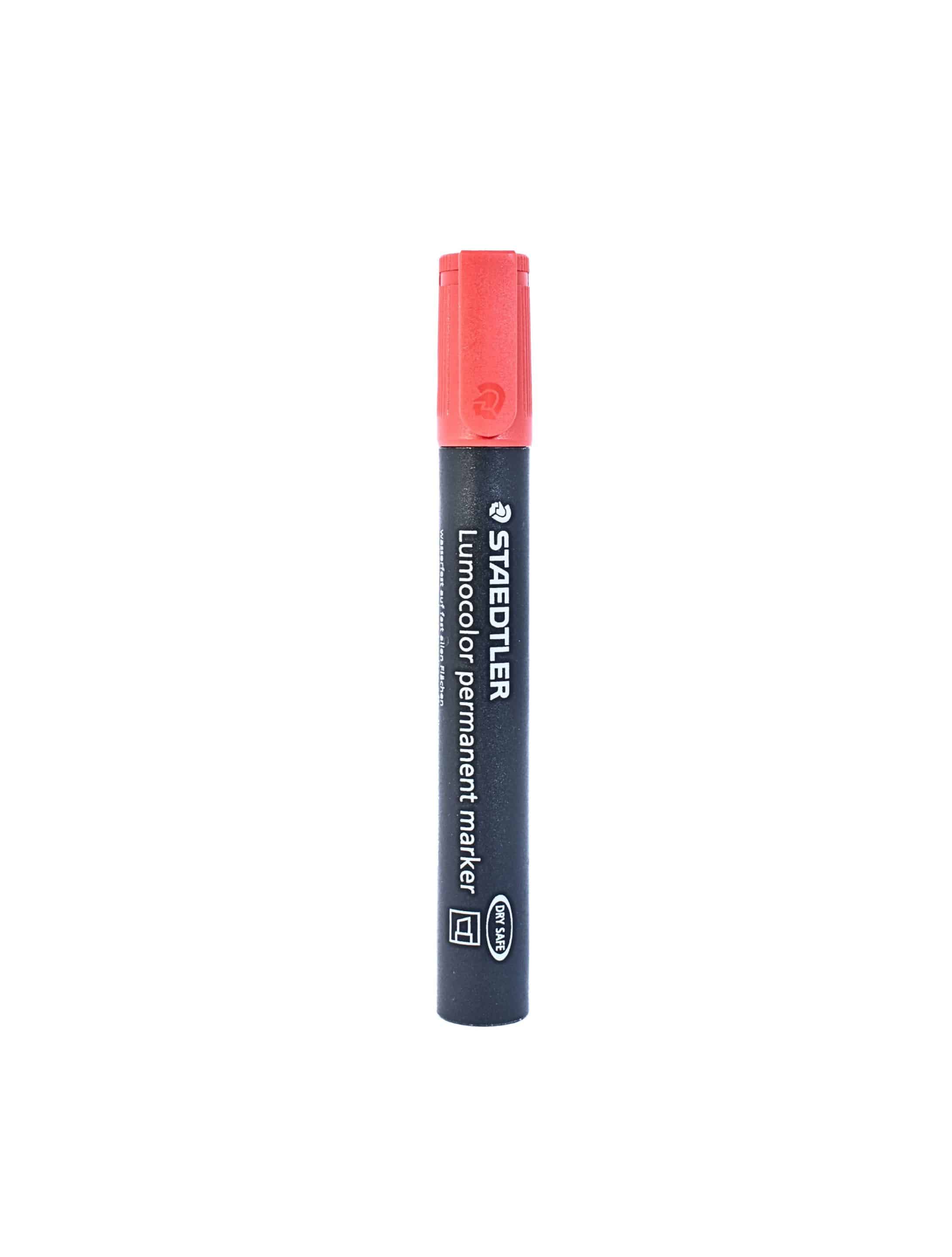 Marcador - Permanente - Staedtler - Rojo - Punta Biselada - 1 Unidad ...