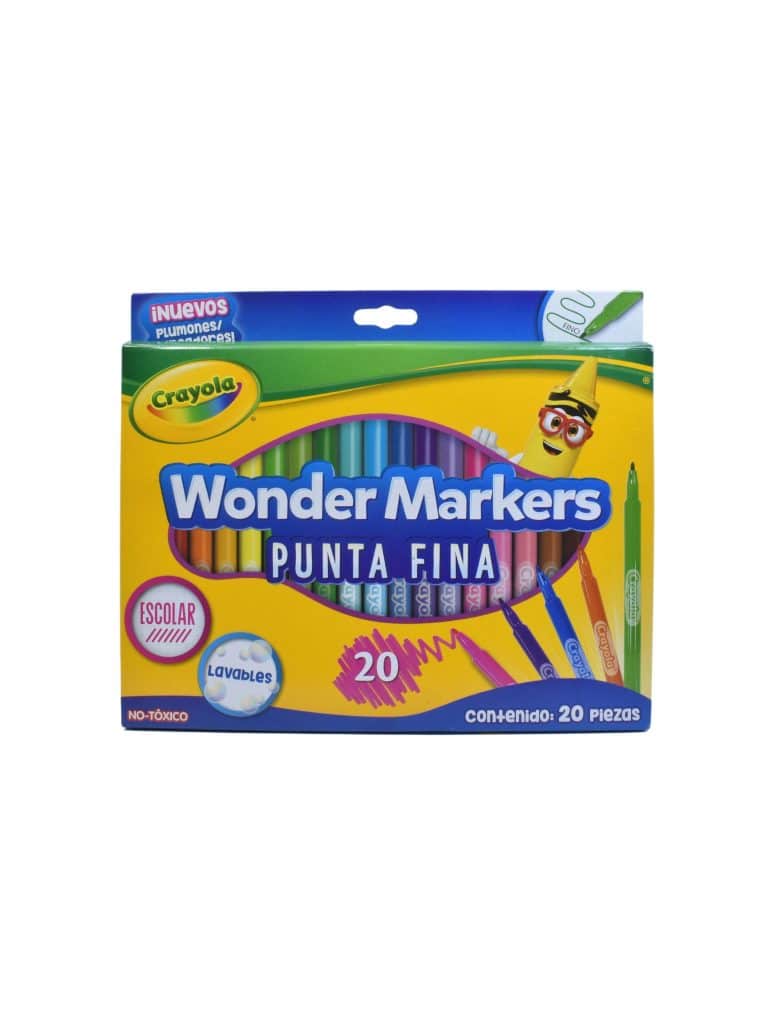 Marcador Crayola Azul Estuche Marcadores Crayola, Lavable, 65 Piezas,