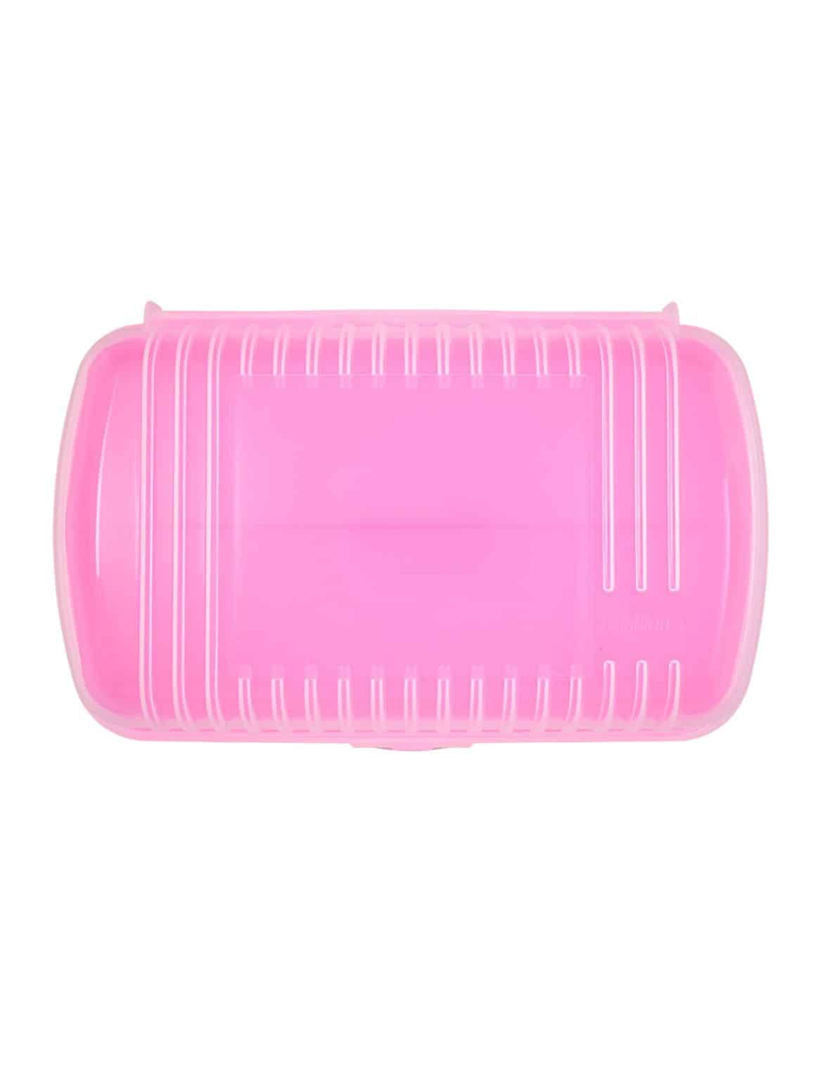 Estuche - Sablon - Transparente y Rosado - Plastico - Con Bandeja ...