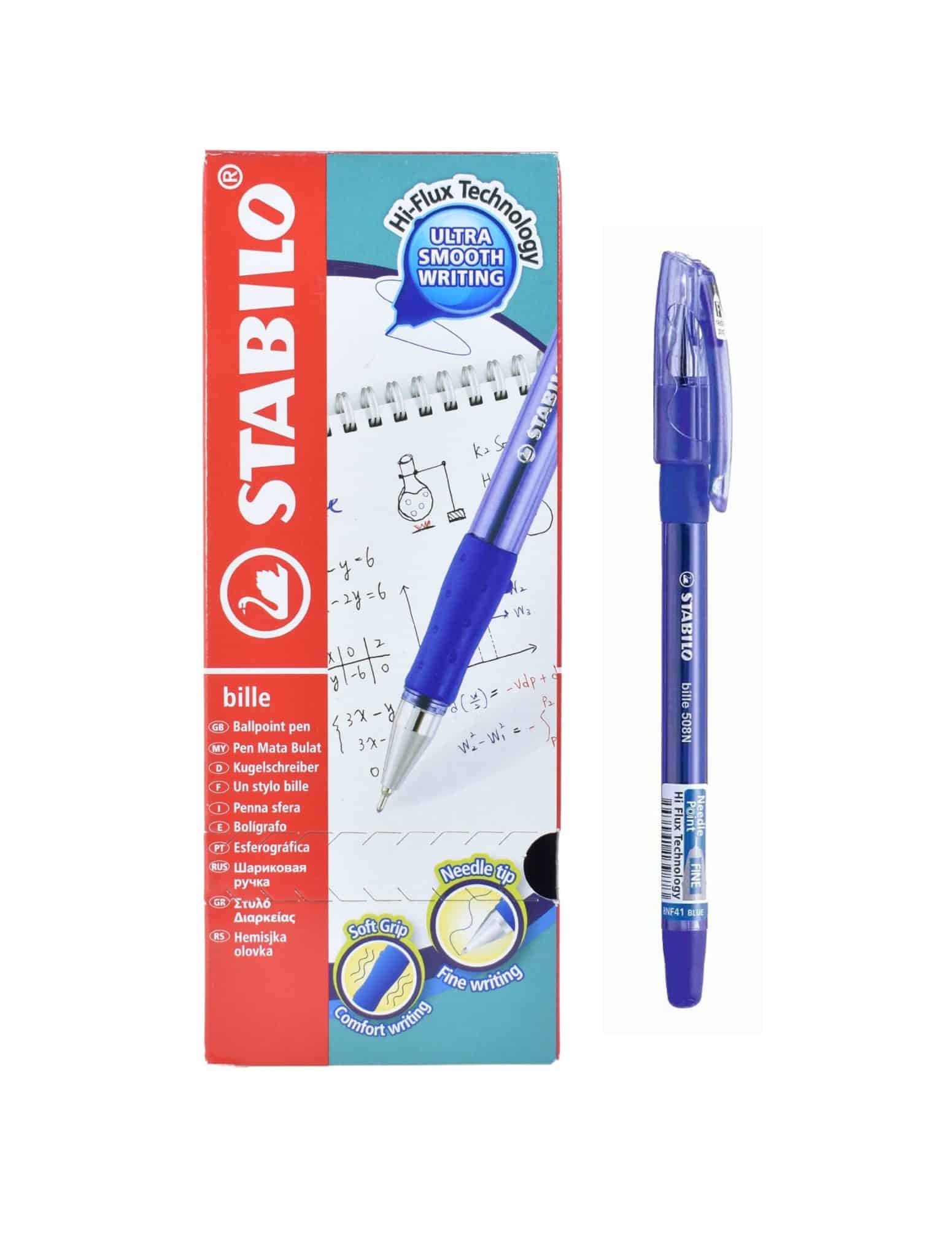 Lapicero - Stabilo - Bille 508 - Azul - Fine 0.38 Milimetros - Caja de ...