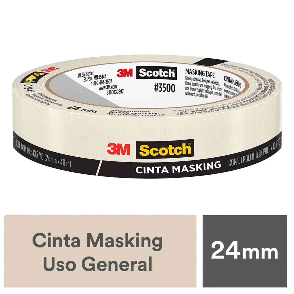 Cinta Adhesiva-Scotch-Masking-1 Pulgada-40 Metros-Blanco-1 Unidad - Arimany