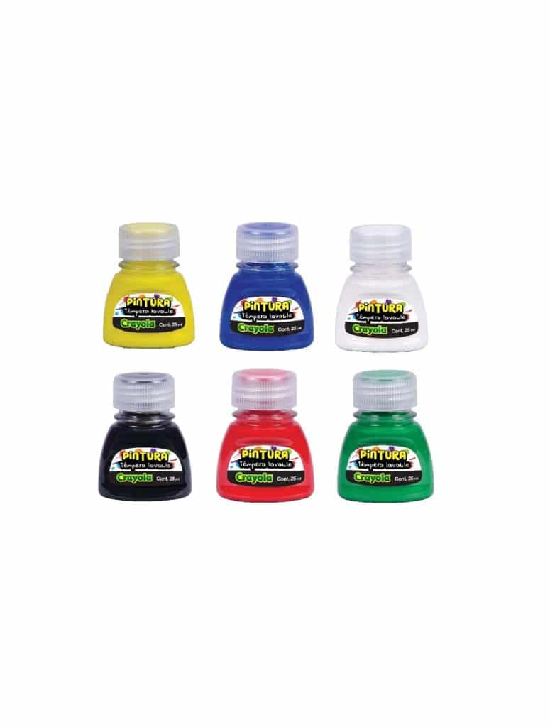 Tempera-Crayola-6 Colores-25 Mililitros-1 Unidad - Arimany