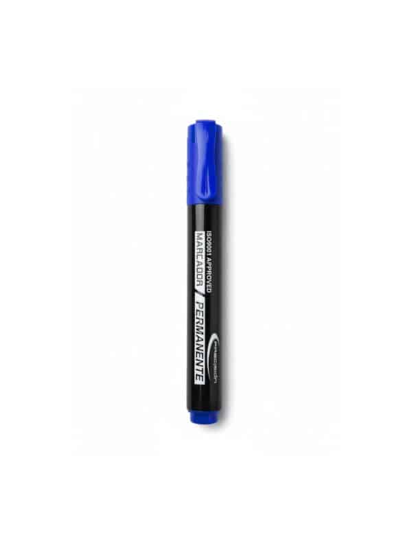 Marcador - Permanente - Precision - Azul - Punta Biselada - Caja de 12 ...